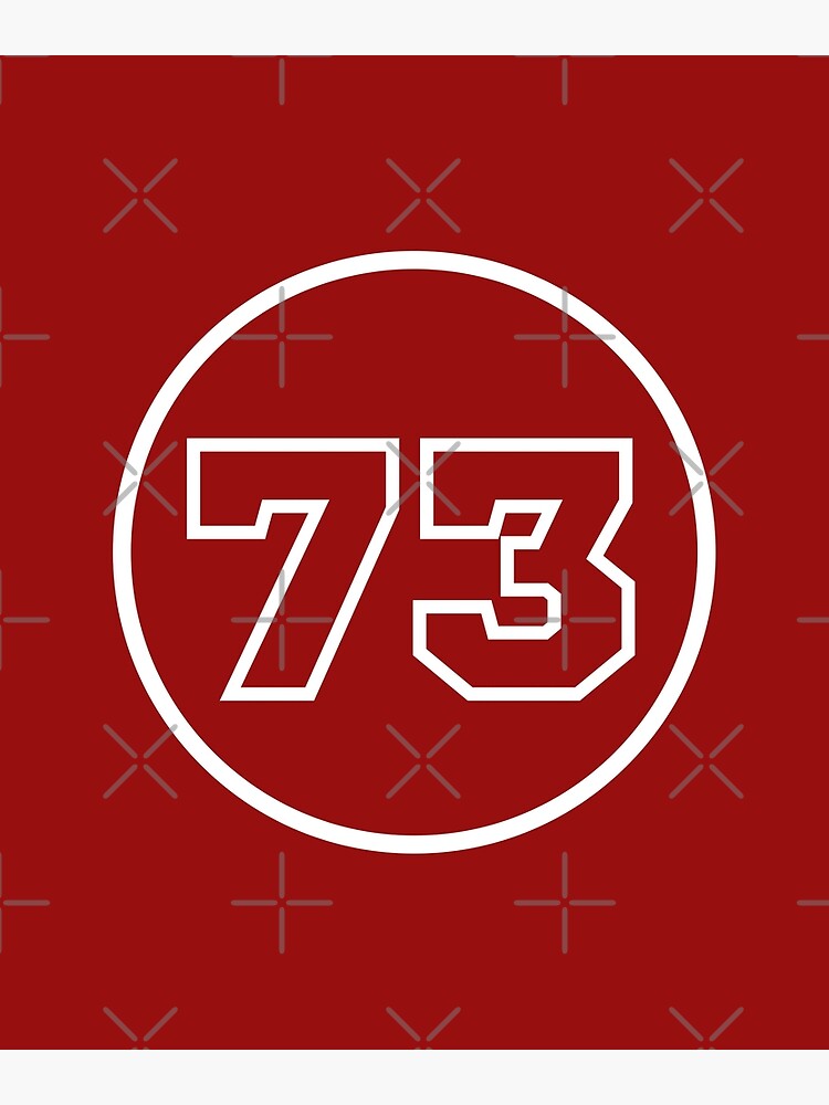 Lámina fotográfica «73 El número perfecto rojo» de PrintMyWit | Redbubble