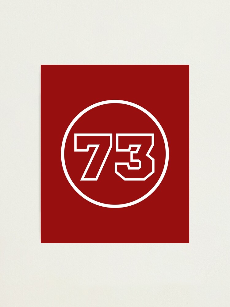 Lámina fotográfica «73 El número perfecto rojo» de PrintMyWit | Redbubble