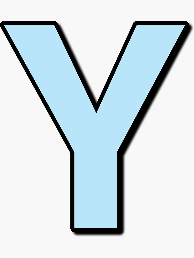 "Blue letter Y" Sticker for Sale by imantahar | Redbubble