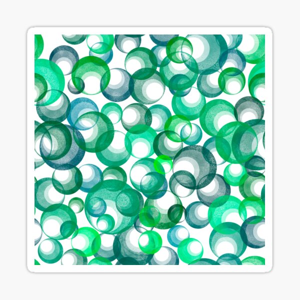 "Circle Fun in emerald green " Sticker for Sale by AlainaRuch | Redbubble