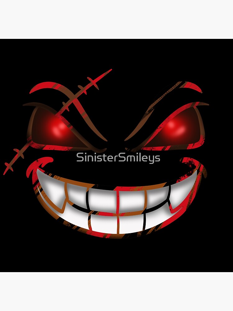 "Scary Creepy Smiley" Poster by SinisterSmileys | Redbubble