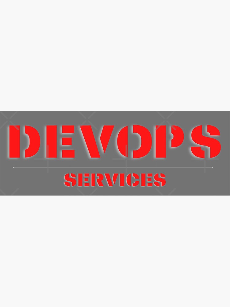 "Devops services logo in rectangle" Sticker for Sale by DevOps-it ...