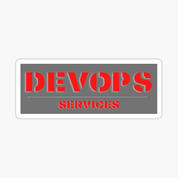 "Devops services logo in rectangle" Sticker for Sale by DevOps-it ...