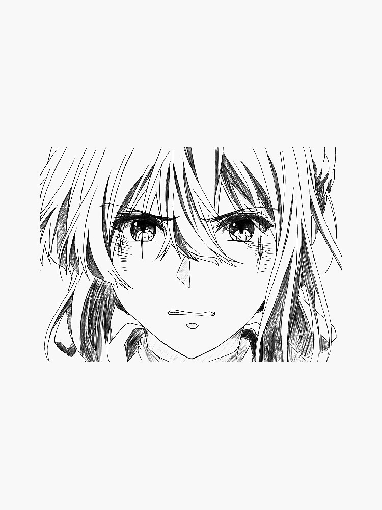 "Angry Violet [Violet Evergarden]" Sticker for Sale by allenye | Redbubble