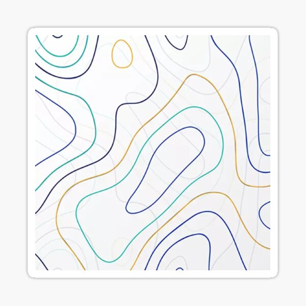 "Rounded line pattern" Sticker for Sale by Bille0 | Redbubble