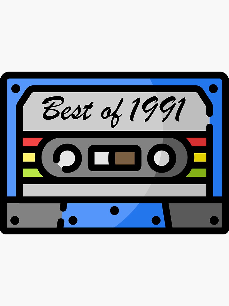 "Best of 1991" Sticker for Sale by Saharan12 | Redbubble
