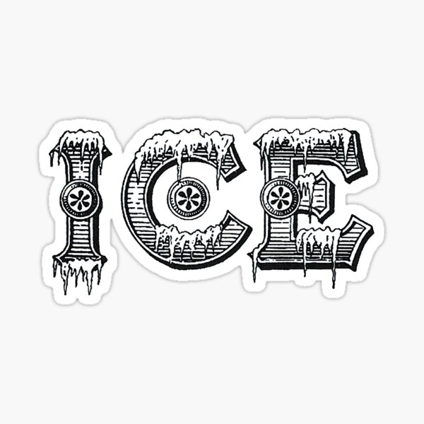 "Vintage Retro ICE Logo " Sticker for Sale by hiway9 | Redbubble