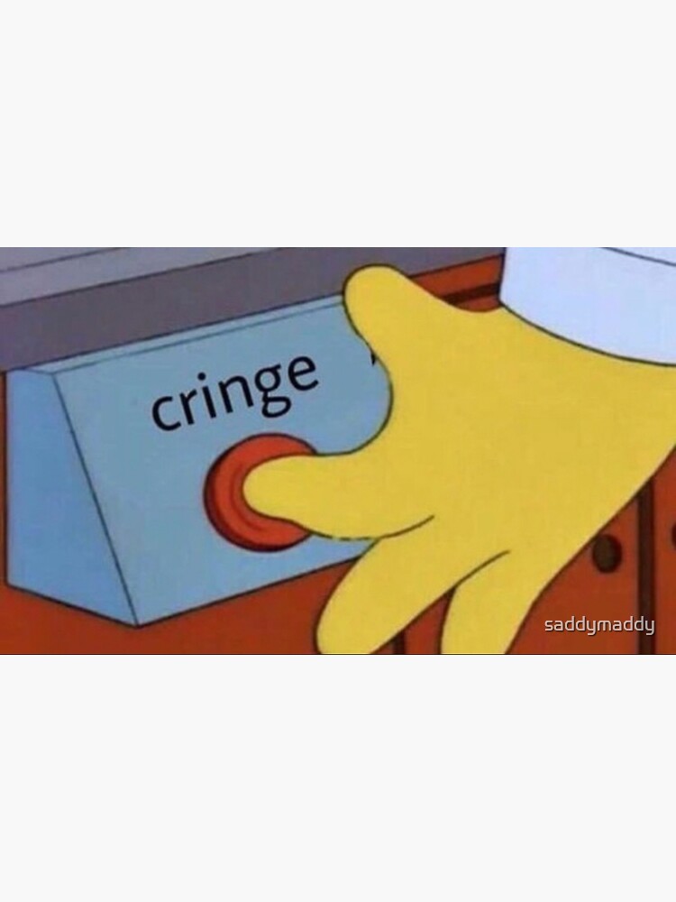 "Cringe Button" Sticker for Sale by saddymaddy | Redbubble