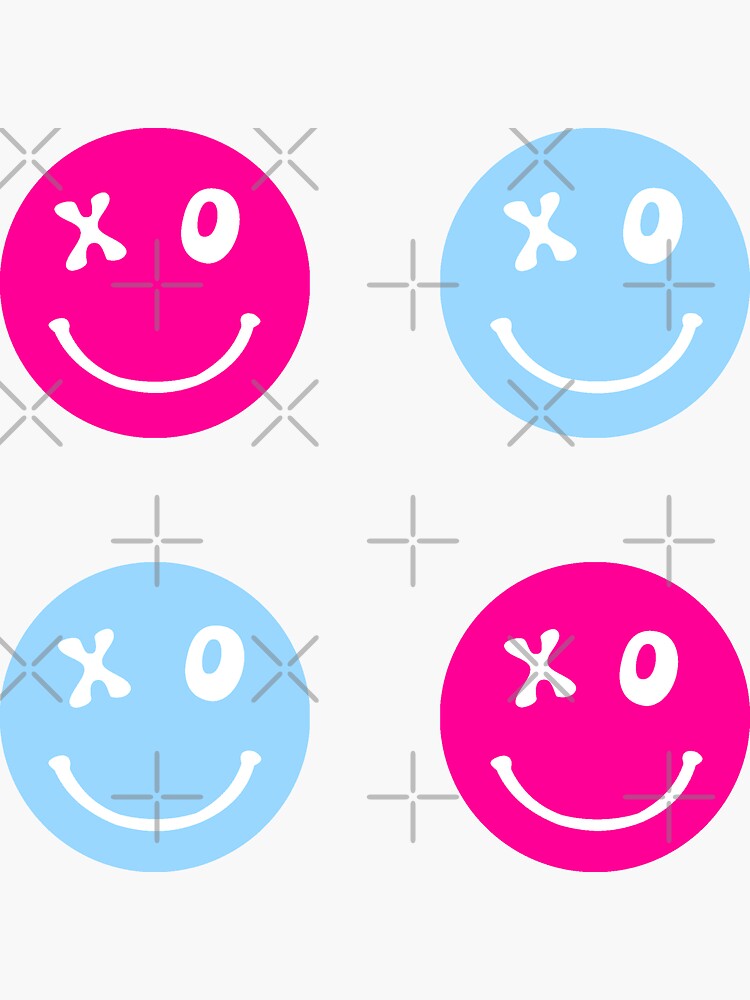 "Preppy Smiley Sticker Pack " Sticker for Sale by janiepullen | Redbubble