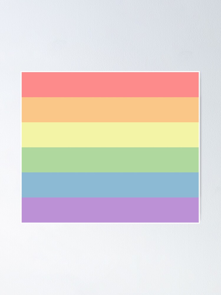 "Pastel Lgbtq+ Pride Flag" Poster by therighttee1 | Redbubble