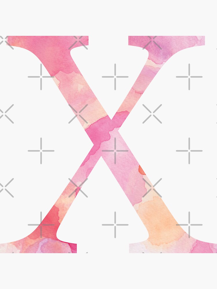 "Pink Chi Watercolor Letter" Sticker for Sale by AdventureFinder ...