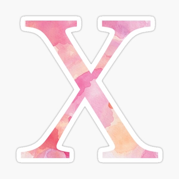 "Pink Chi Watercolor Letter" Sticker for Sale by AdventureFinder ...