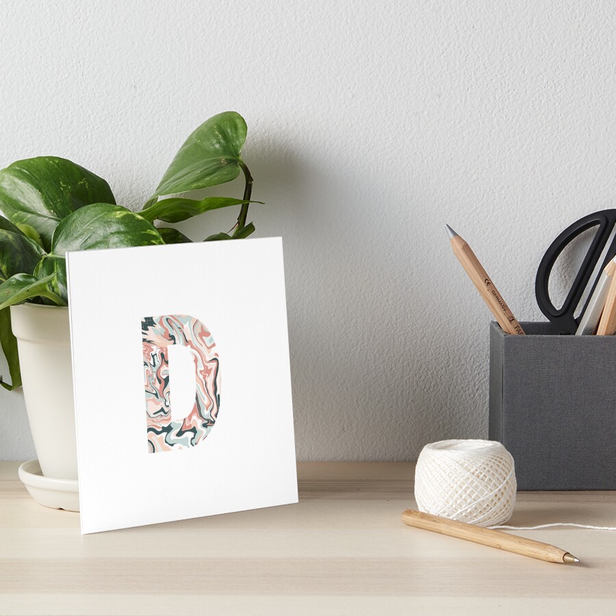 "Watermelon Swirl Letter D" Art Board Print for Sale by vicnat | Redbubble