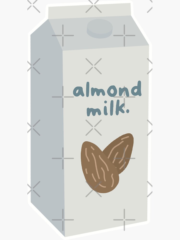 "Almond milk carton" Sticker for Sale by itsabbydoodles | Redbubble