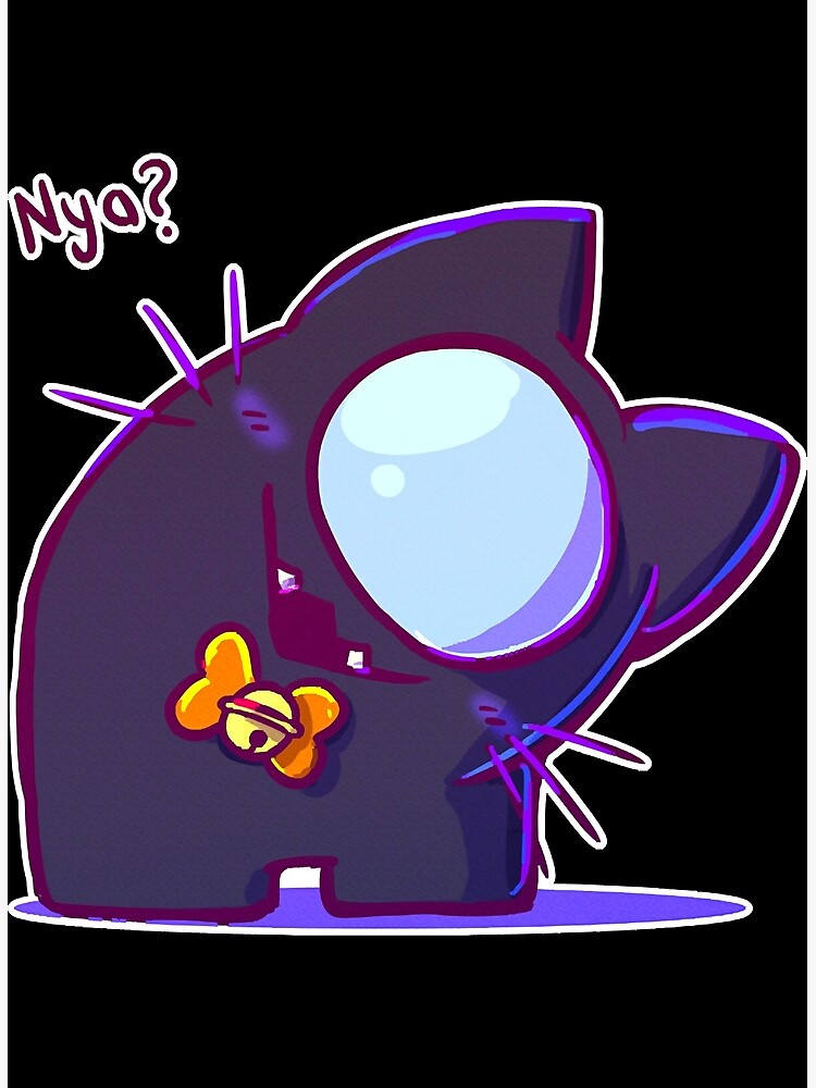 "among us cat purple cut " Poster for Sale by SwistakKa | Redbubble