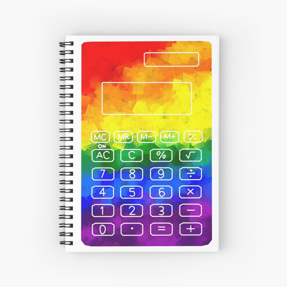 "Rainbow Calculator" Spiral Notebook by moietymouse | Redbubble