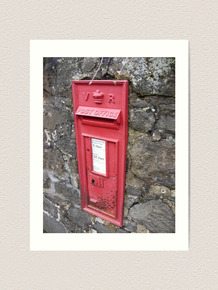 " Royal Mail: Traditional, Red, Wall mounted British Post Box" Art ...