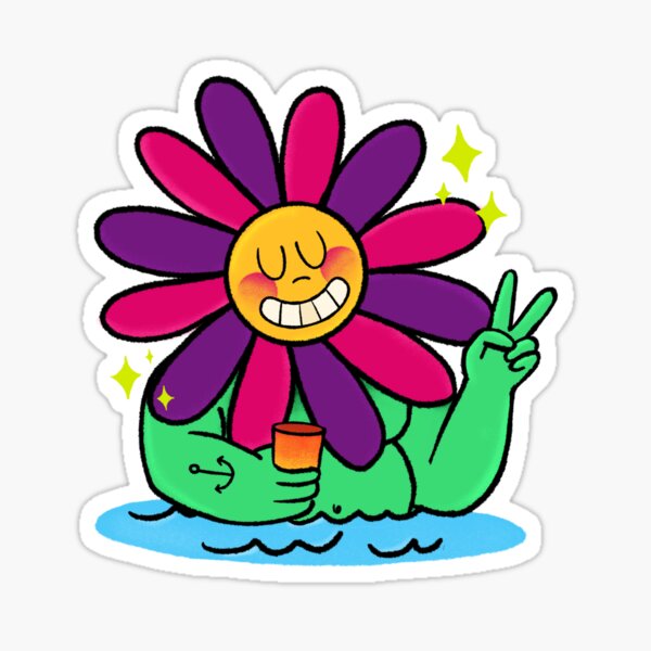 "smiley Happy Flower" Sticker for Sale by soumayajp | Redbubble