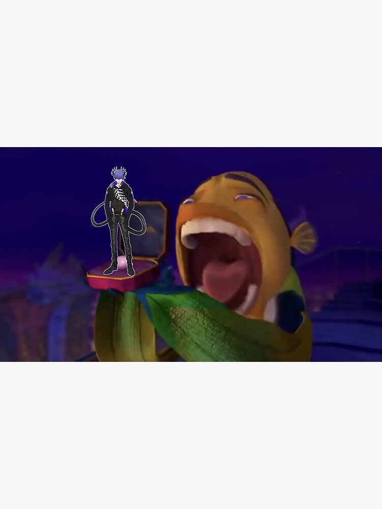 "The fish from shark tails meme" Sticker for Sale by Heartfulcakes ...