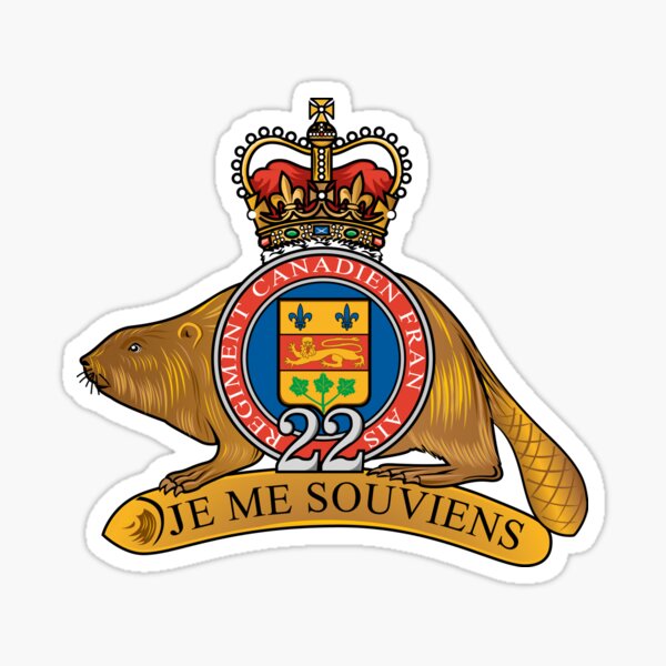 "Royal 22e Regiment Badge" Sticker for Sale by 86clothingco | Redbubble