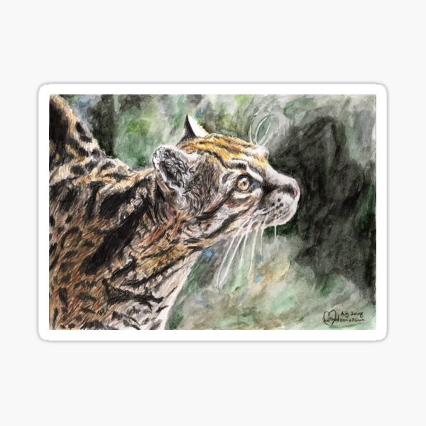 "Ocelot" Sticker by Kefalion | Redbubble