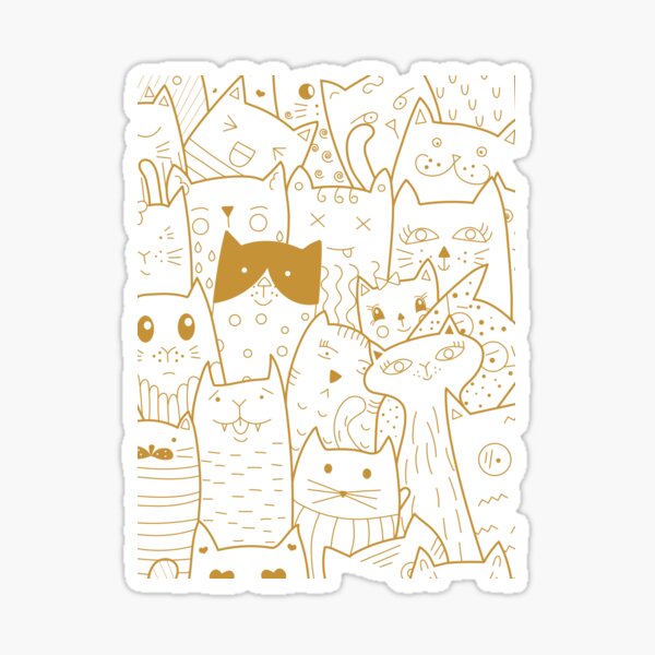 "Meaw" Sticker by Flowerhouse99 | Redbubble