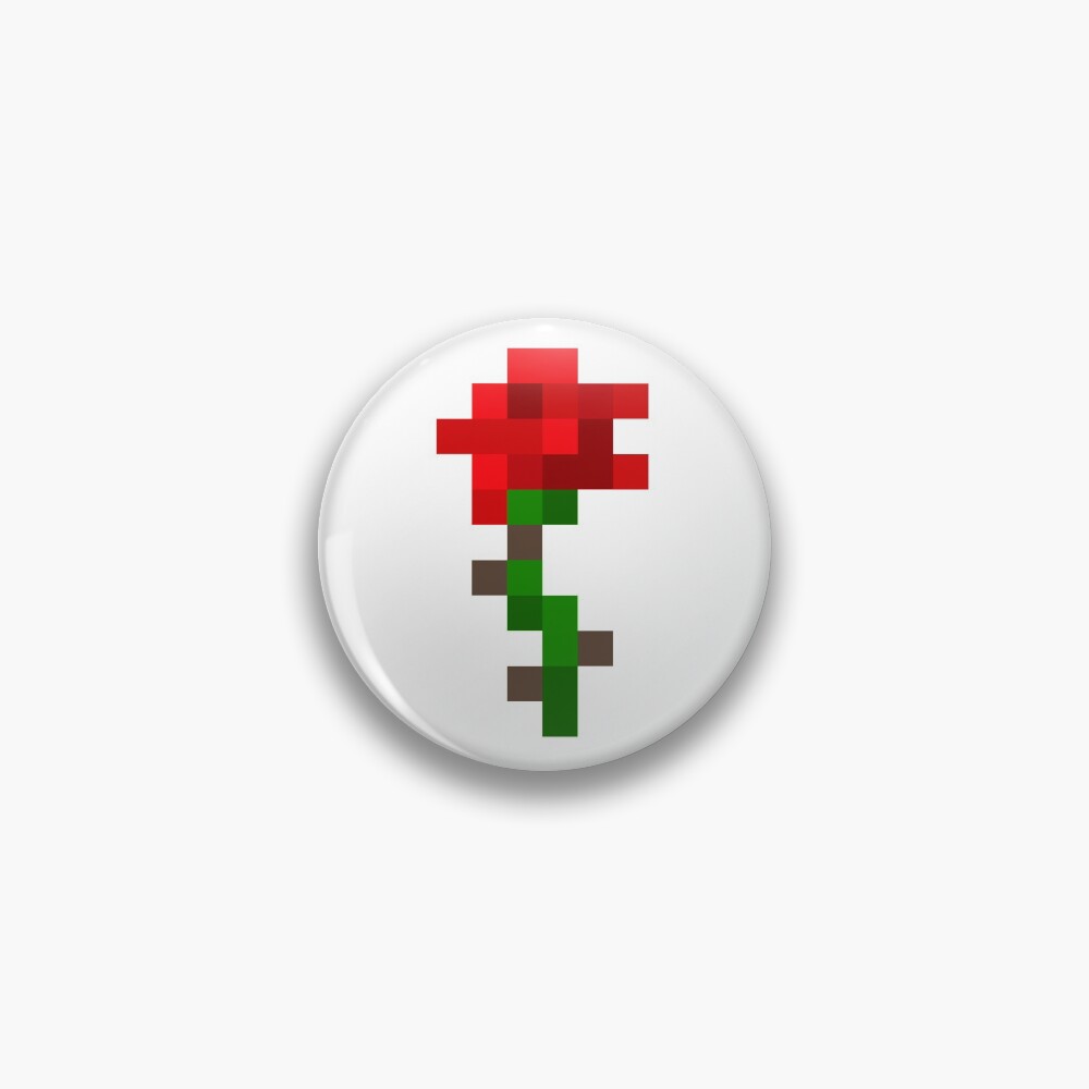 "minecraft rose/poppy " Sticker for Sale by isabellebee | Redbubble