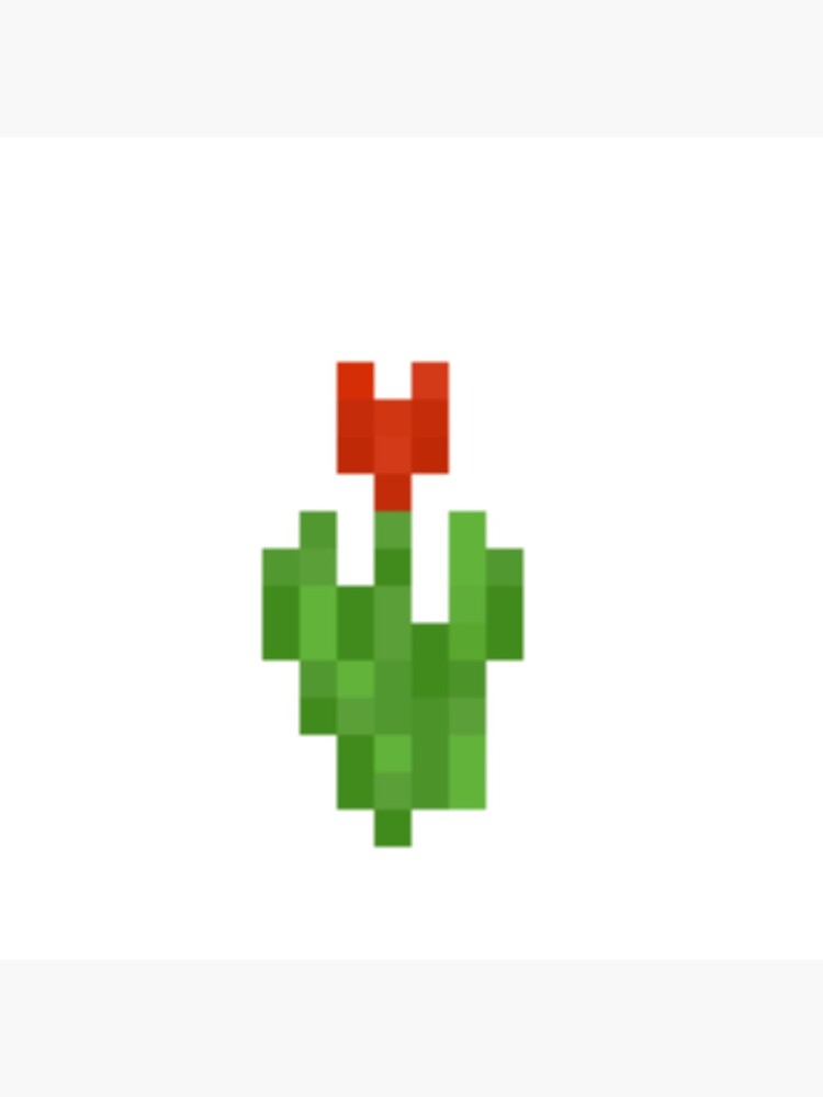 Lámina fotográfica «tulipán rojo de minecraft» de isabellebee | Redbubble