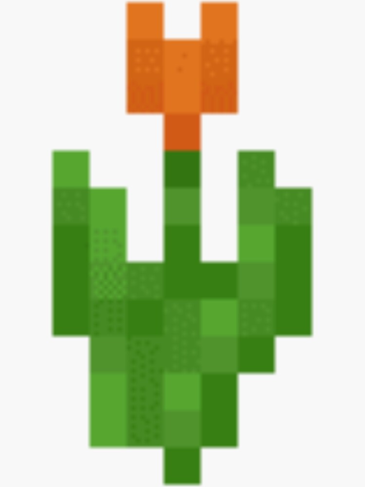 "minecraft orange tulip " Sticker for Sale by isabellebee | Redbubble