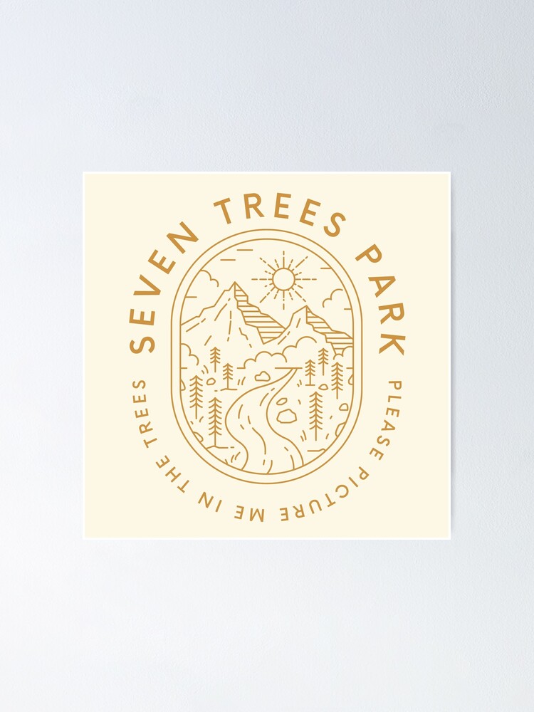 "seven trees park "seven" | folklore album | seven lyrics" Poster by ...