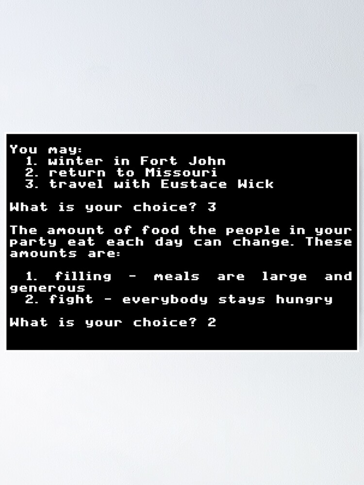 "The Magnus Archives Trail Rations Oregon Trail Screen" Poster for Sale ...