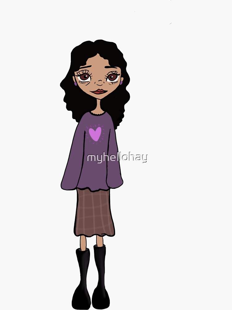 "Y2K Cartoon Girl" Sticker by myhellohay | Redbubble