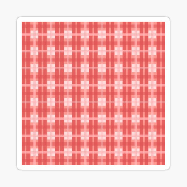 "Pink Plaid " Sticker for Sale by AshnaClaire | Redbubble
