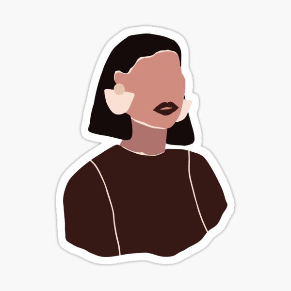 "Copy of Modern Abstract Art (Real People Face Illustration) " Sticker ...