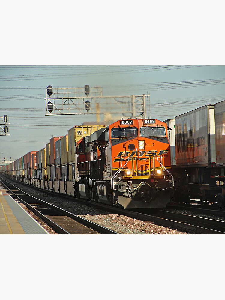"BNSF # 6667 at Commerce" Sticker for Sale by RandyDyer | Redbubble