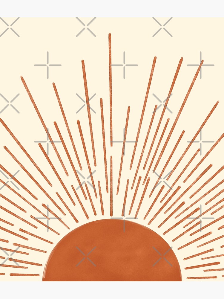 "Modern Sun Rustic Geometric Abstract" Poster for Sale by MaiZephyr ...
