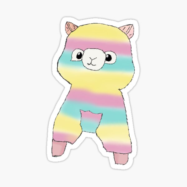 "Rainbow Alpaca - Pink" Sticker for Sale by cherubi19 | Redbubble
