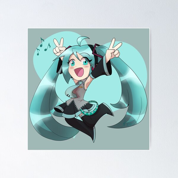 "miku!!!" Poster for Sale by choromatsu | Redbubble