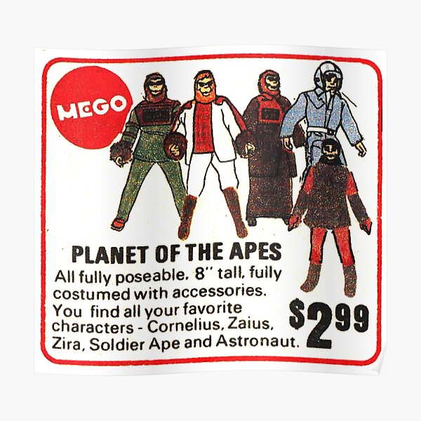 "Mego Planet of the Apes Action Figures" Poster for Sale by ...