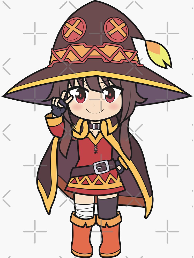 Pegatina «Konosuba Megumin Chibi» de ChibiCheems | Redbubble