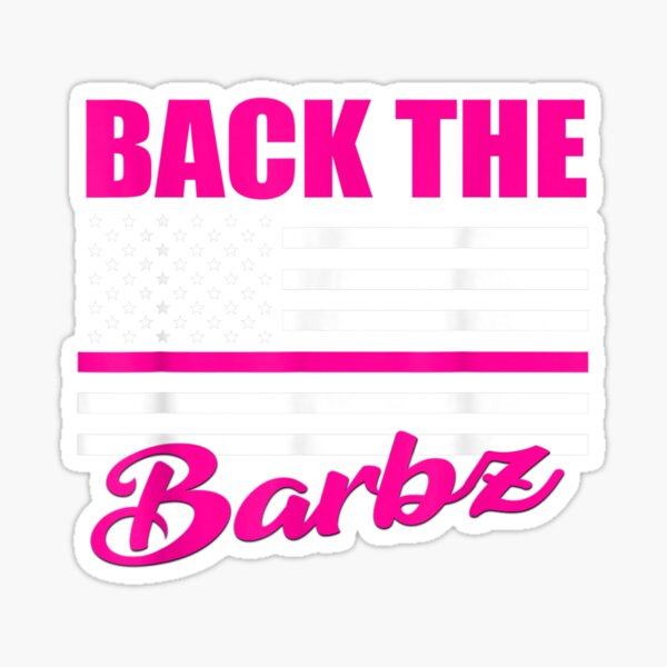 "Back The Barbz Flag Love Barbs Loyal Fan American" Sticker for Sale by ...