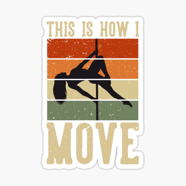 "Pole dance retro table dance pole dance" Sticker for Sale by ...