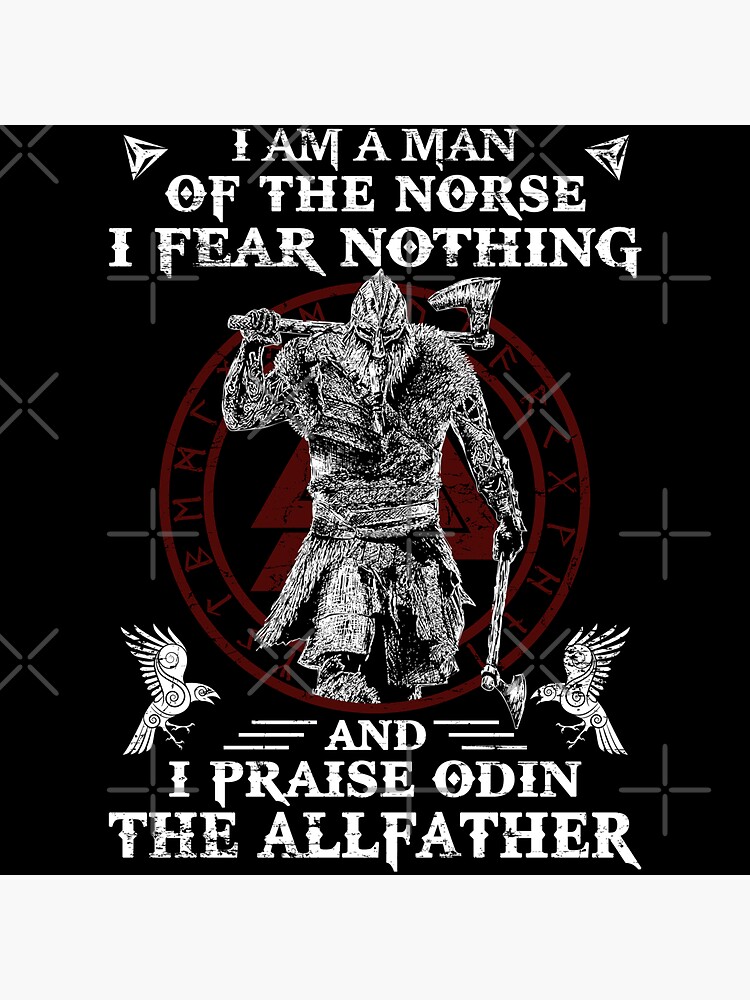 "Norse Man Fear Nothing Praise Odin AllFather Viking" Sticker for Sale ...
