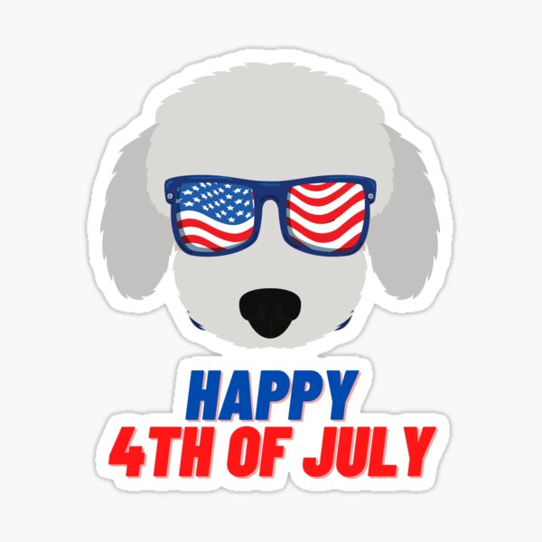 "Happy 4th of July | Dog | USA" Sticker for Sale by DZONE-EXPRESS ...
