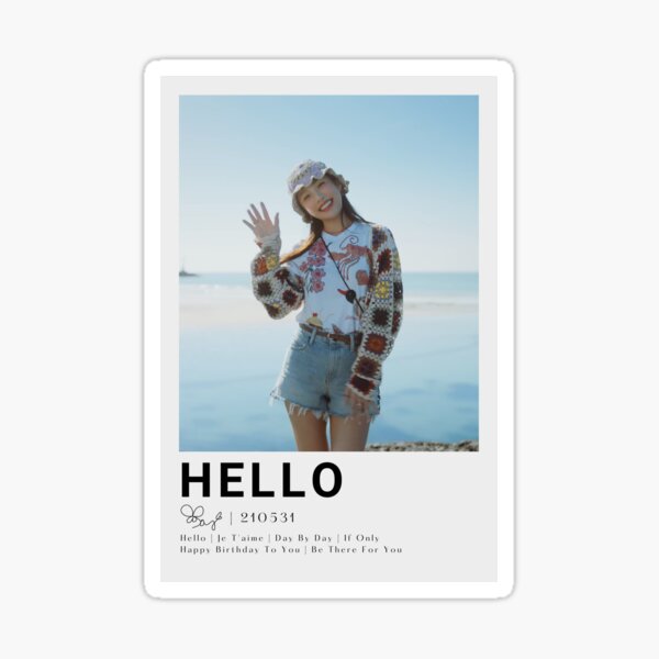 "Joy - Hello Paint Chip Polaroid" Sticker for Sale by cynthiazhan ...
