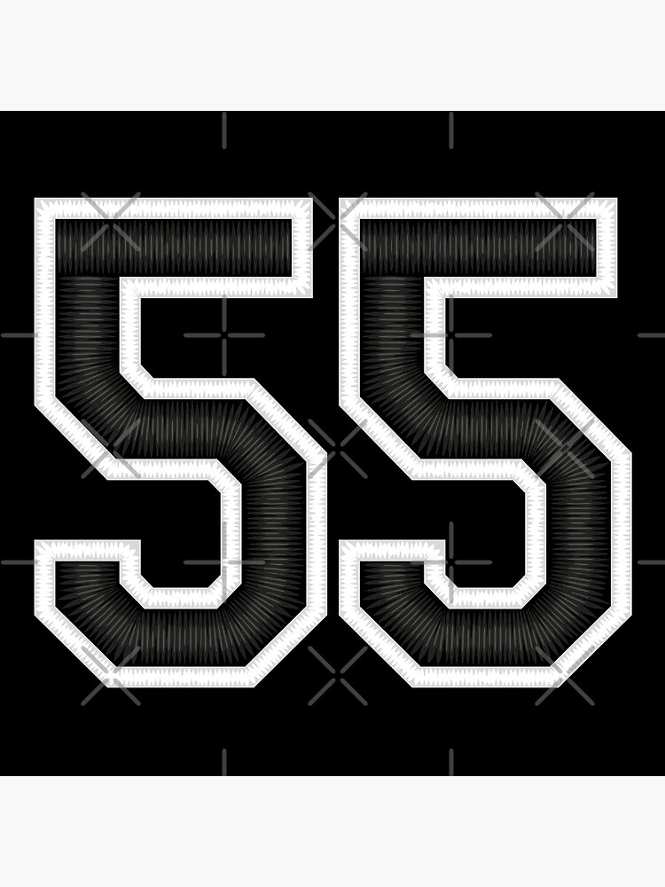 Póster «55 Negro Jersey Deportes Número cincuenta y cinco Fútbol 55» de ...