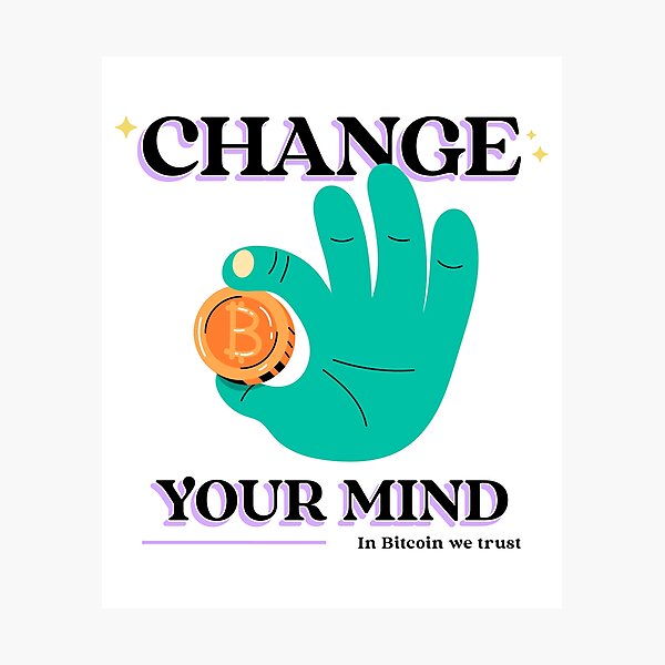 Lámina fotográfica «Diseño de dibujos animados de Bitcoin Mindgames» de ...