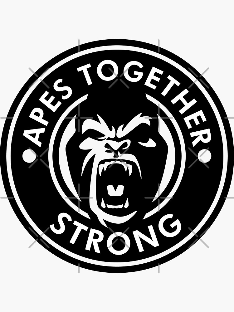 "Apes Together Strong Meme" Sticker for Sale by johnta17 | Redbubble