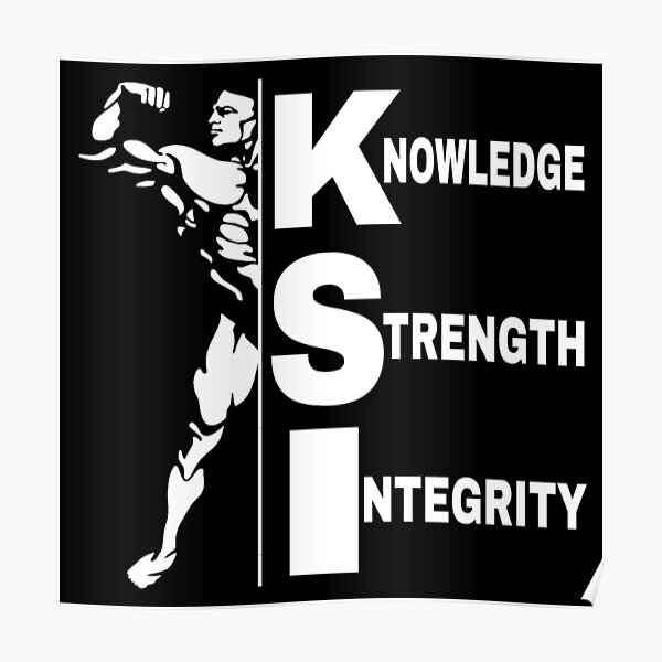 "KSI - Knowledge Strength Integrity" Poster by TheGymWear | Redbubble