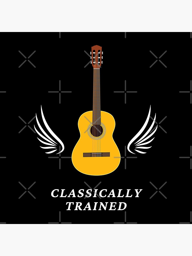 "Classically Trained Classical Acoustic Guitar Wings" Sticker for Sale ...
